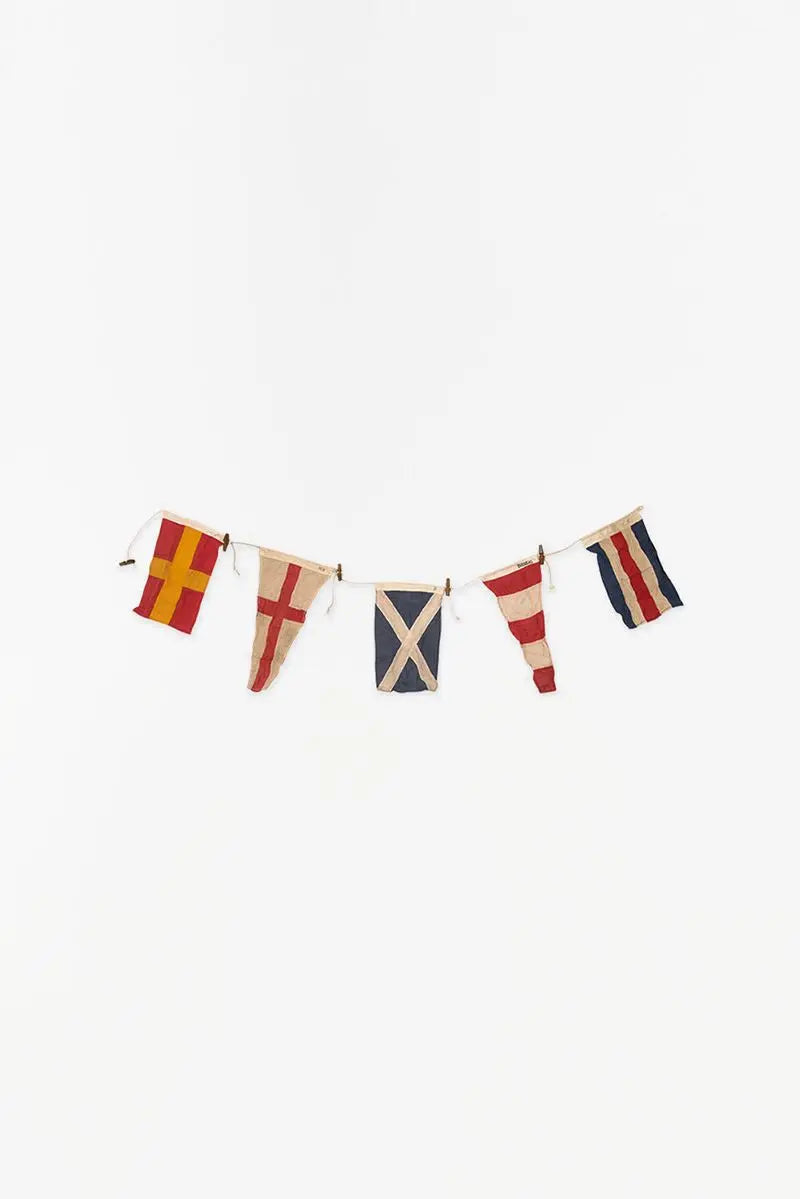 Garland of aged flags. International code of signs. | batela1991