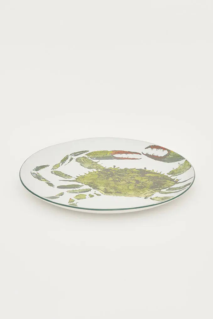 Large Ceramic Crab Plate - Nautical Style and Versatile | batela1991